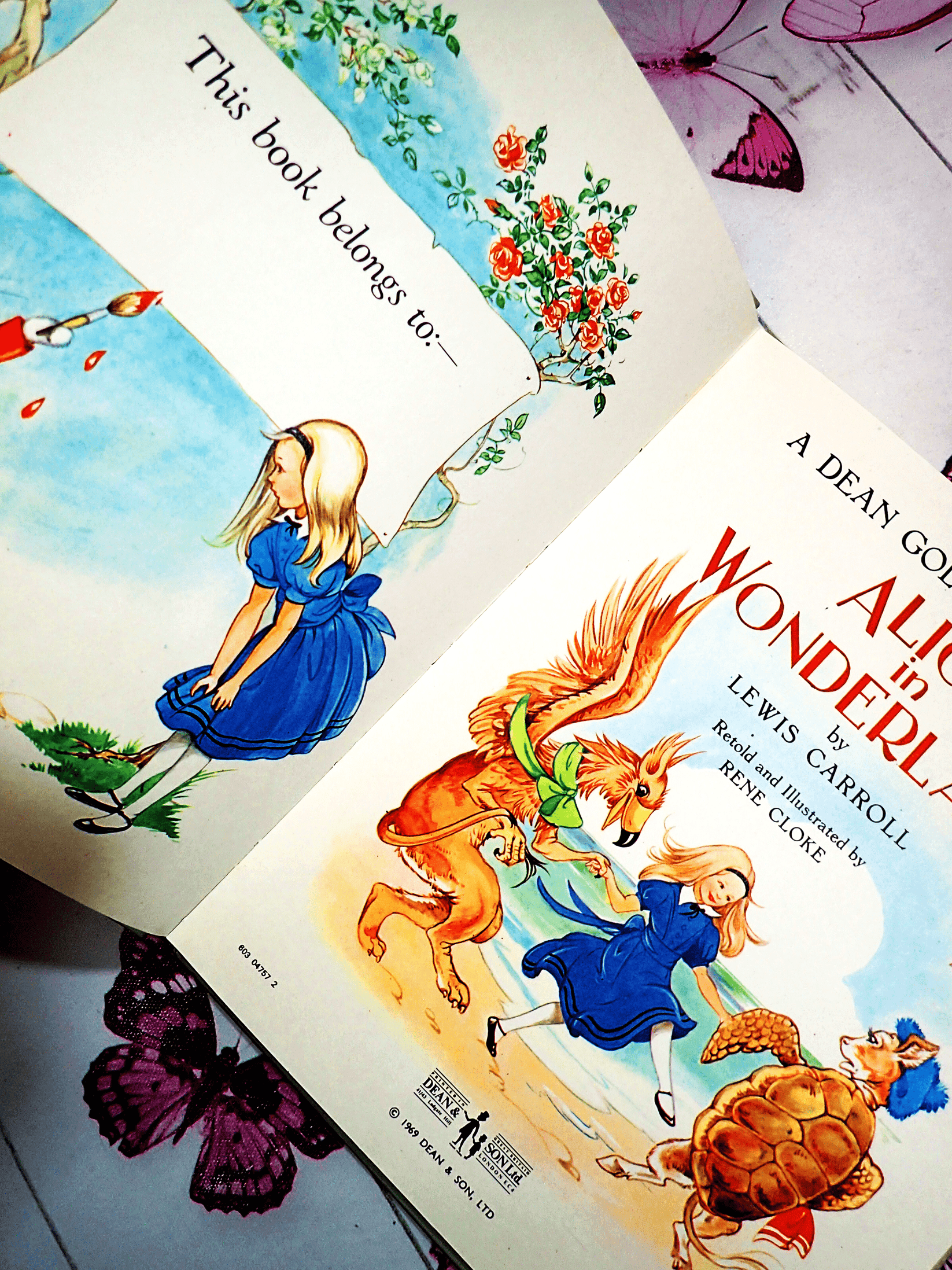 Alice in Wonderland Dean Gold Medal Vintage Children's Book Lewis Carr ...